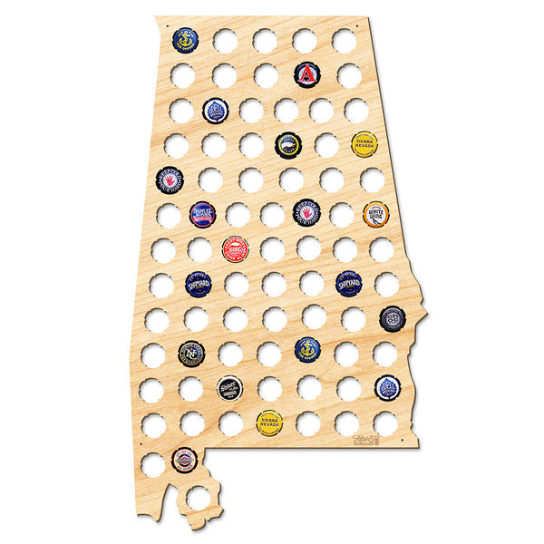 Alabama Beer Cap Map - Large – Aweshoppers